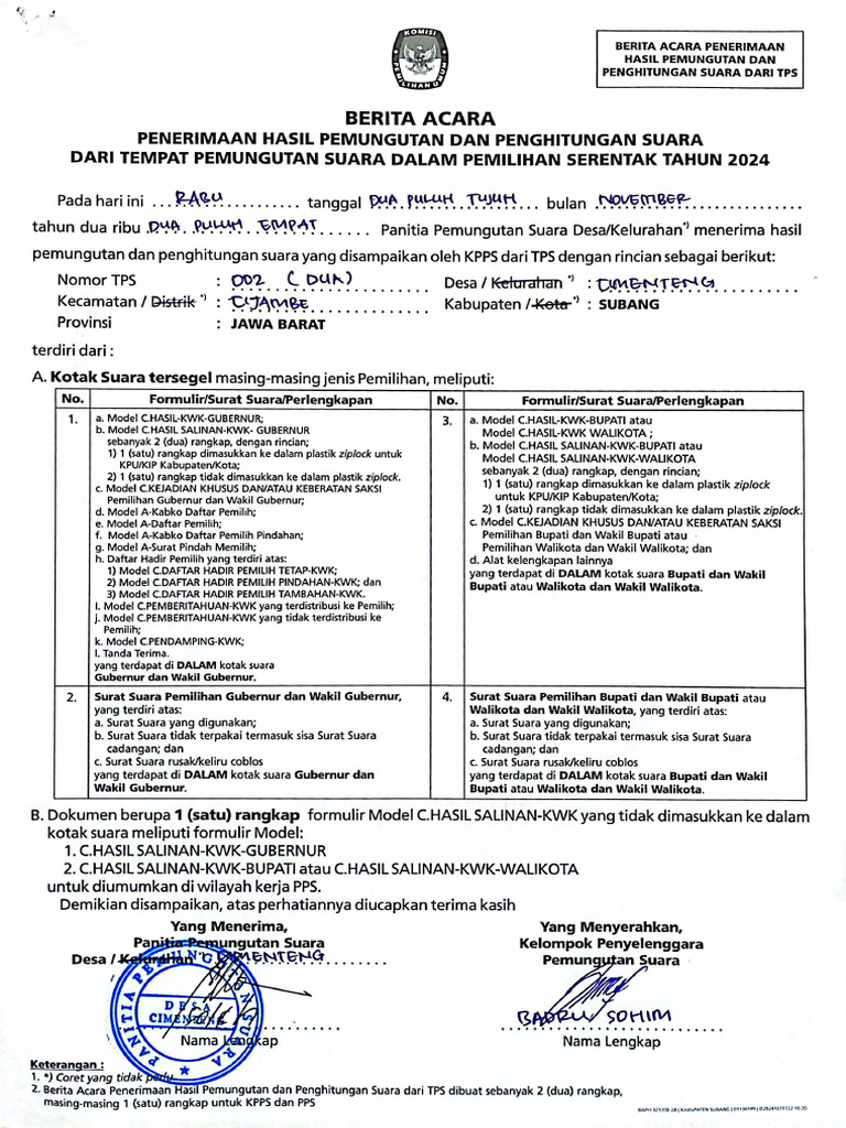 TPS 02 Desa Cimenteng | PDF