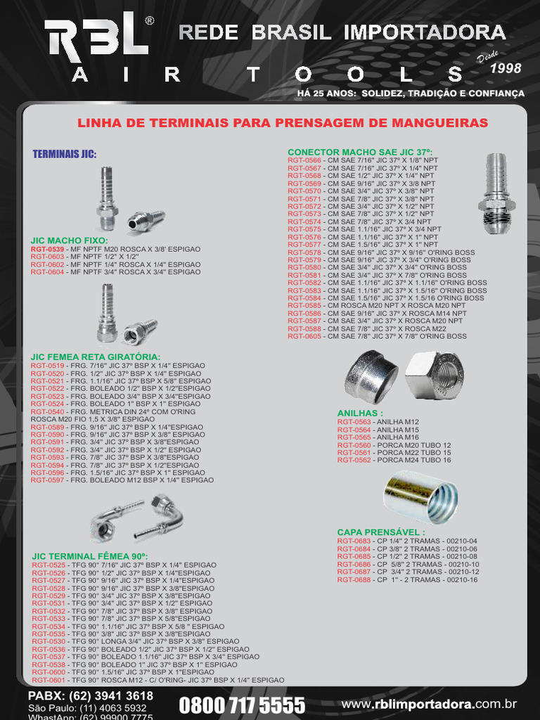 Catálogo de Terminales Hidráulicos RBL | PDF