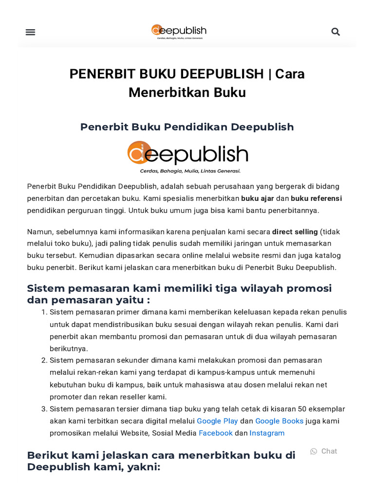 Panduan Menerbitkan Buku di Deepublish | PDF