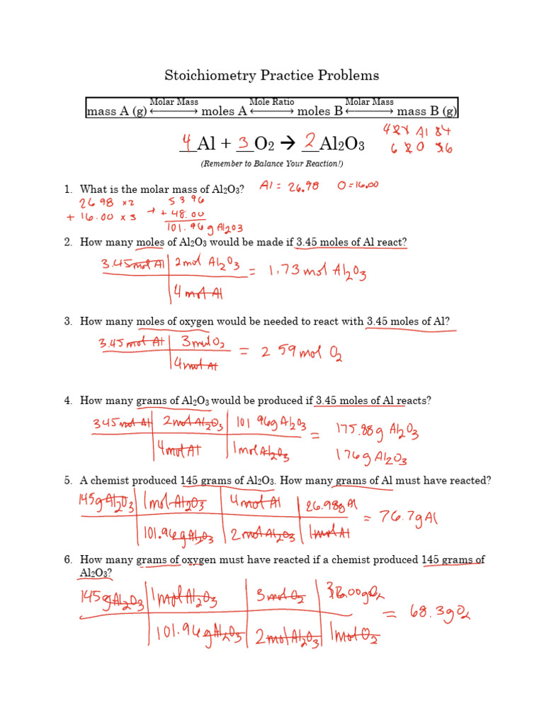 Additional Stoichiometry Practice | PDF