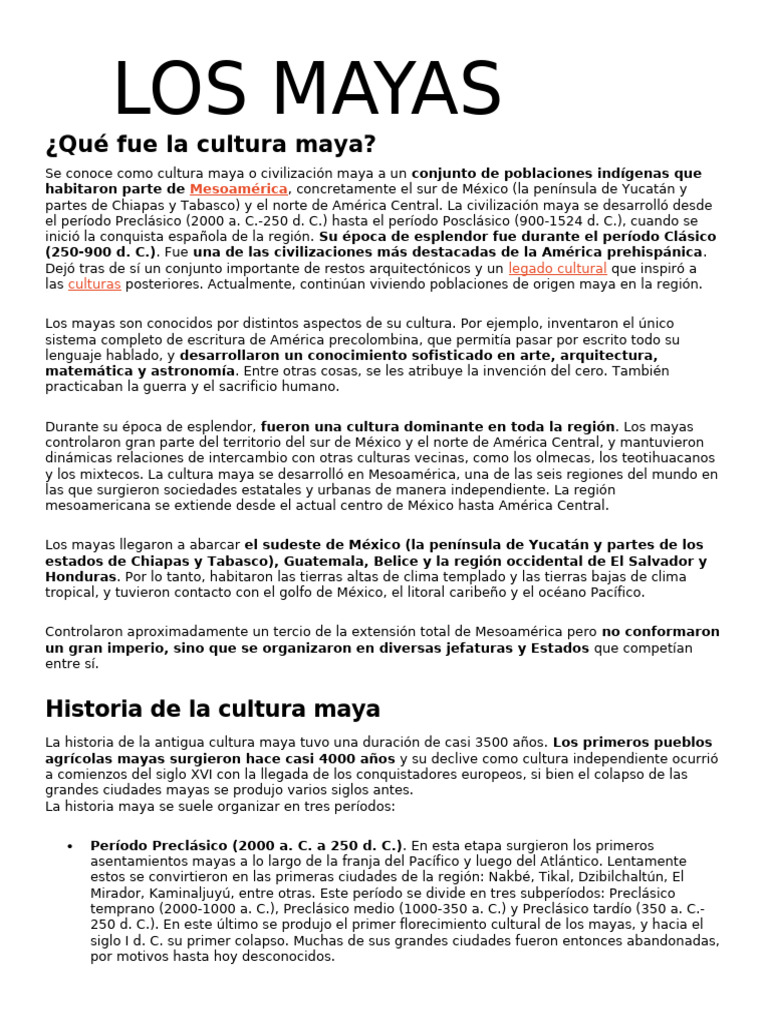 Los Mayas | PDF | Civilización maya | Mesoamérica