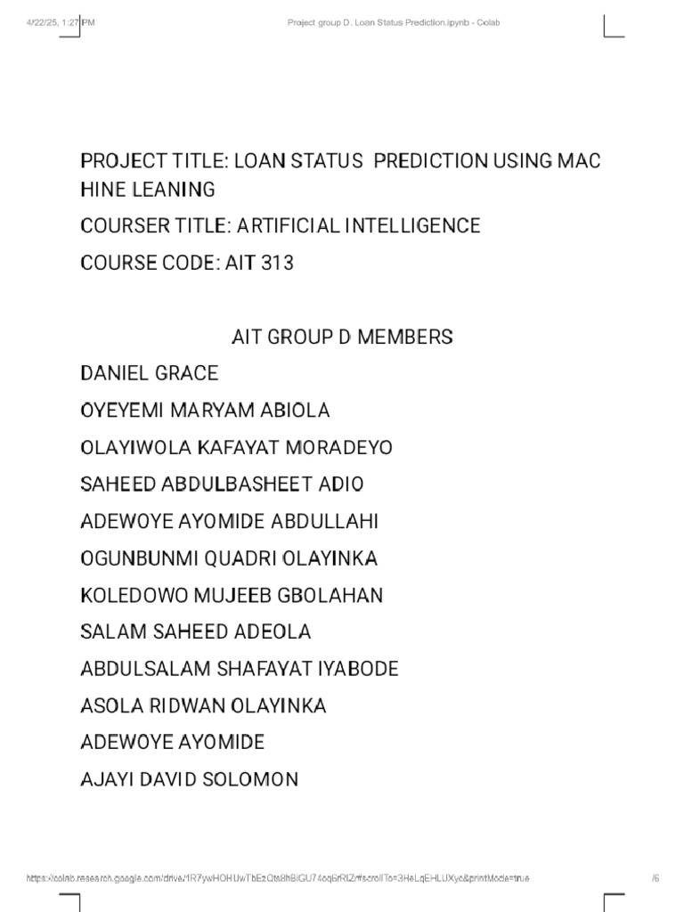 Loan Status Prediction - Ipynb - Phoenix | PDF