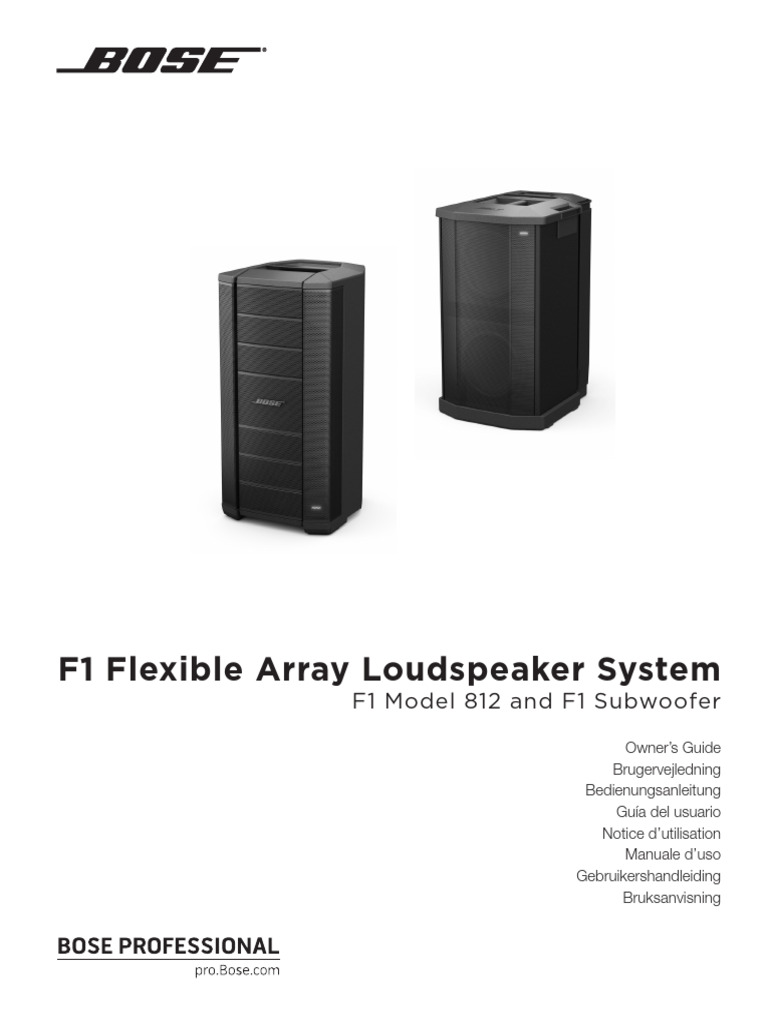 f1 812 PDF Ownersguide MULTI | PDF | Loudspeaker | Microphone
