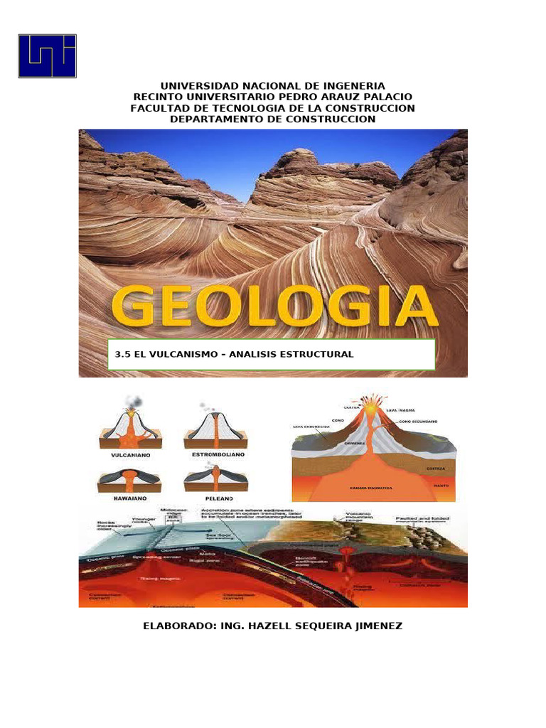 El Vulcanismo: Estructura y Erupciones | PDF | Volcanismo | Lava