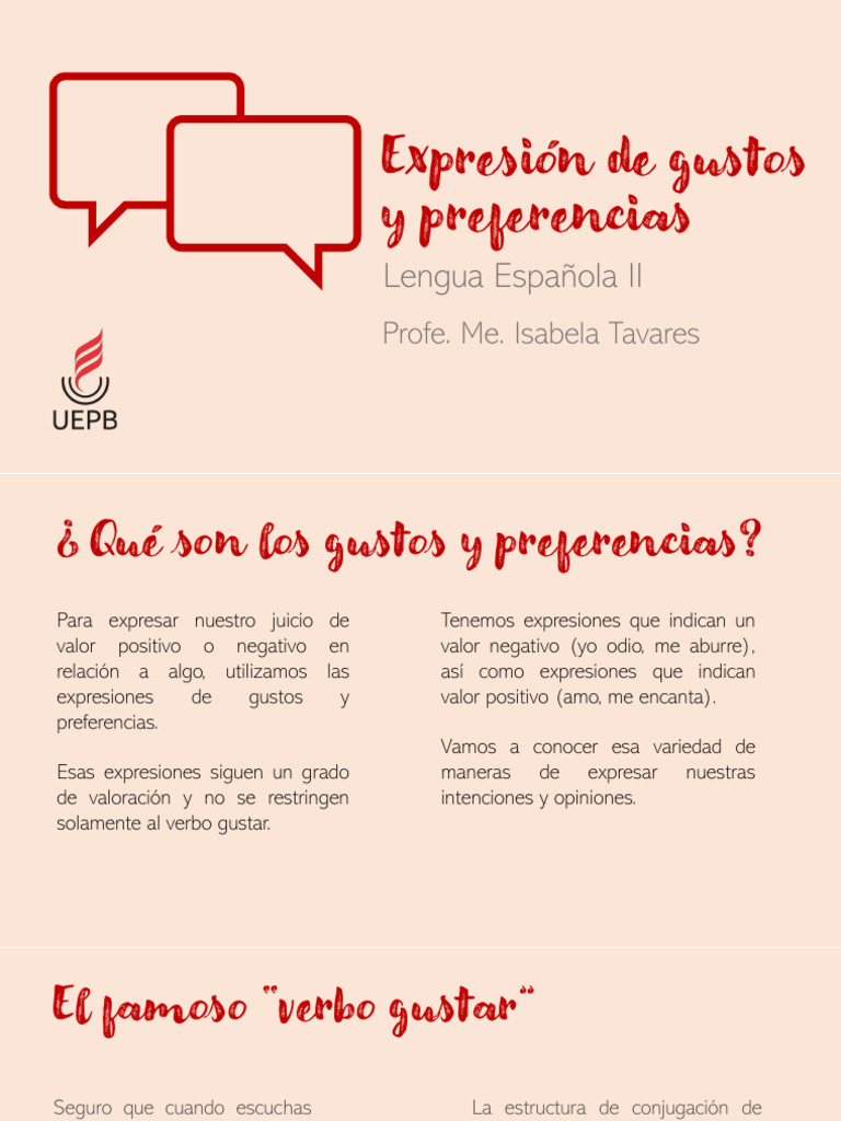 Expresión de Gustos y Preferencias | PDF | Verbo | Plural