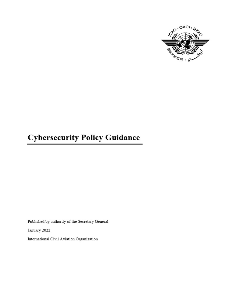 ICAO Cybersecurity Policy Guidance 2022 | PDF | Security | Computer ...