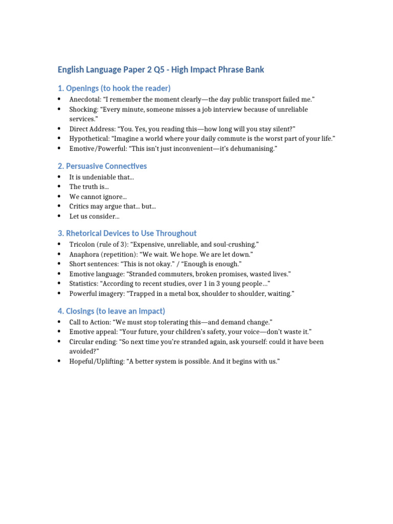 English Paper2 Q5 | PDF