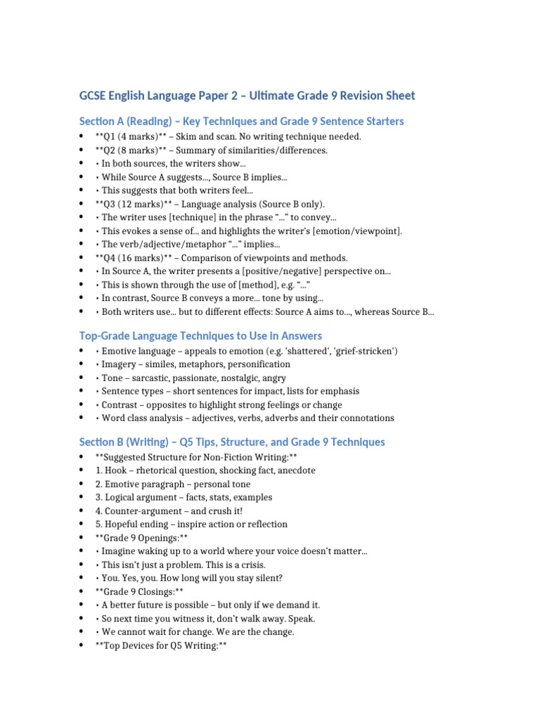 English Language 2 Techniques | PDF | Adjective | Adverb