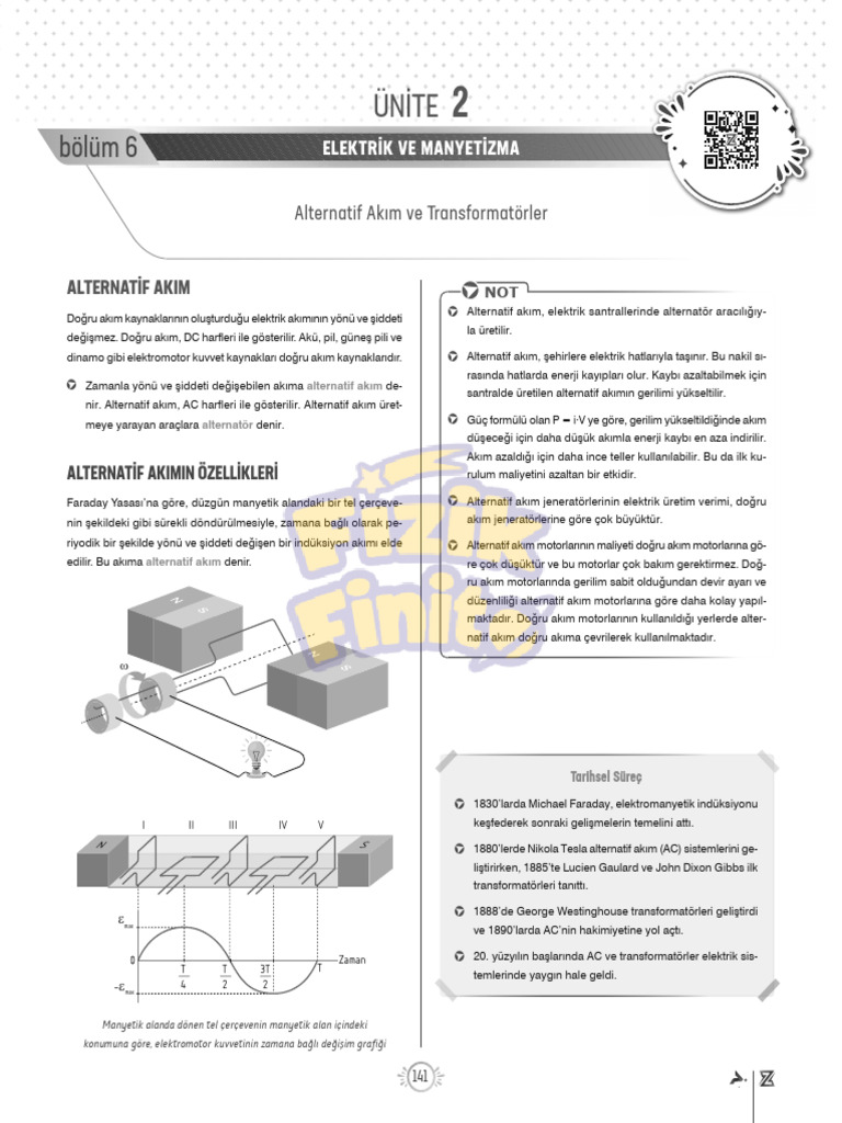 Ayt Fizik Alternatif Akim Ve Transformatorler Konu Anlatimi PDF | PDF