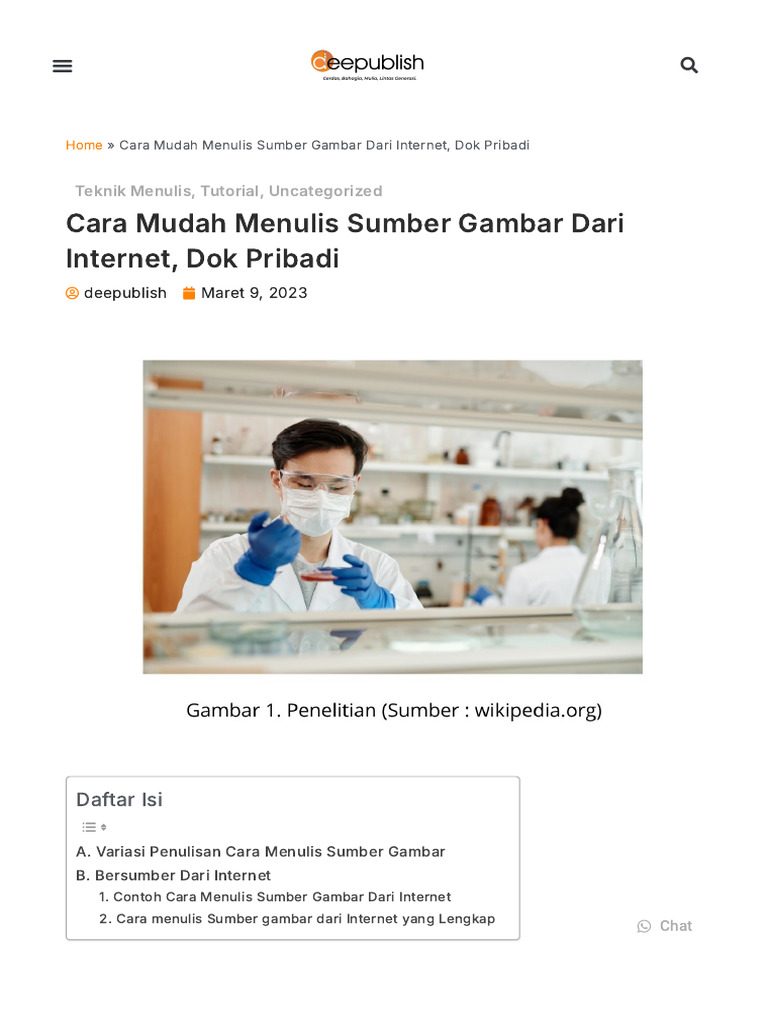 Cara Menulis Sumber Gambar Internet | PDF