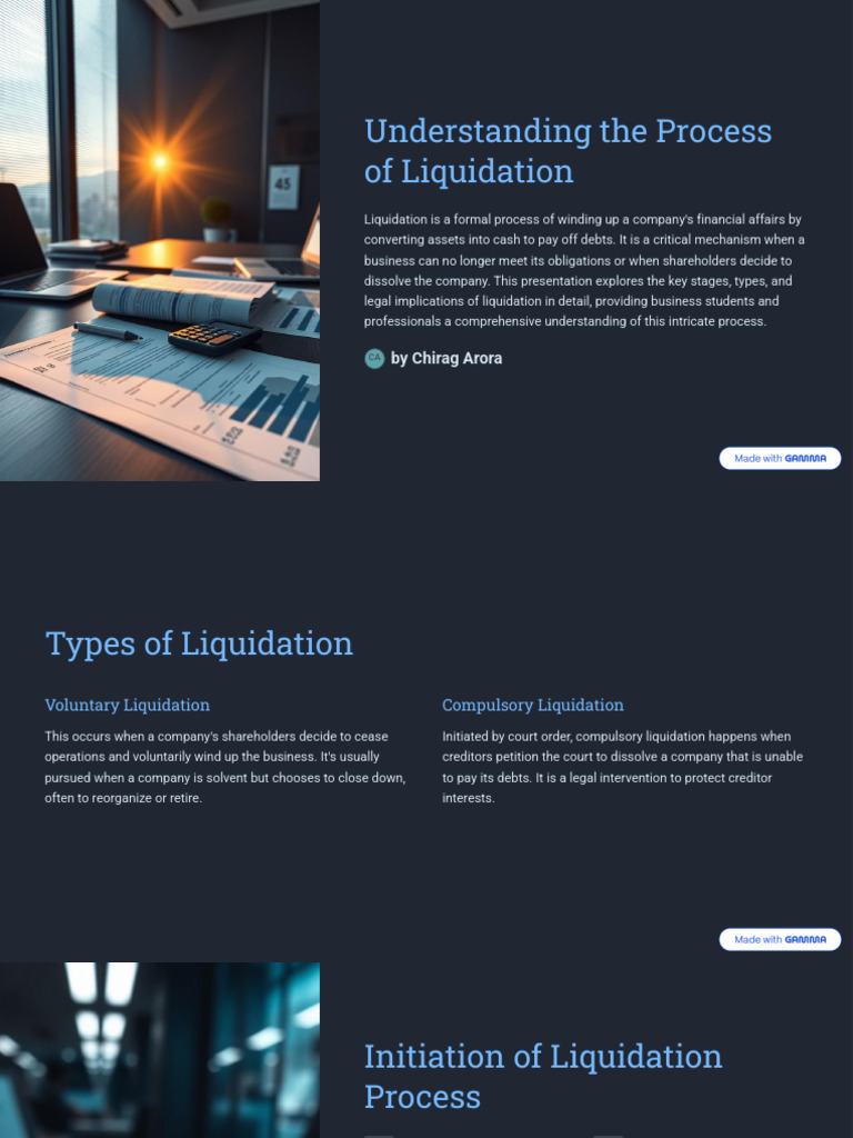 Understanding The Process of Liquidation | PDF | Liquidation | Bankruptcy