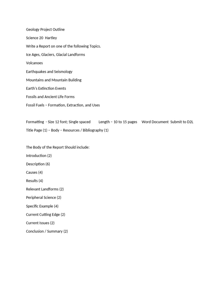 Geology Project 2 | PDF