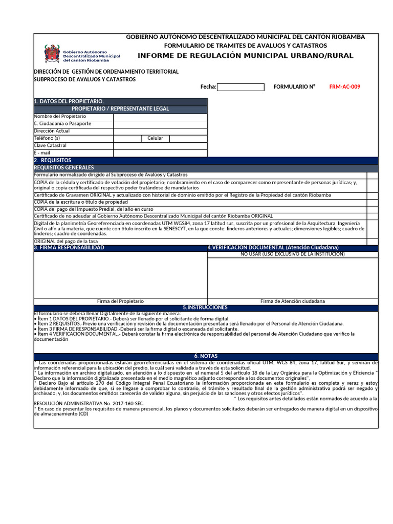 009 Formulario Regularización IRM | PDF