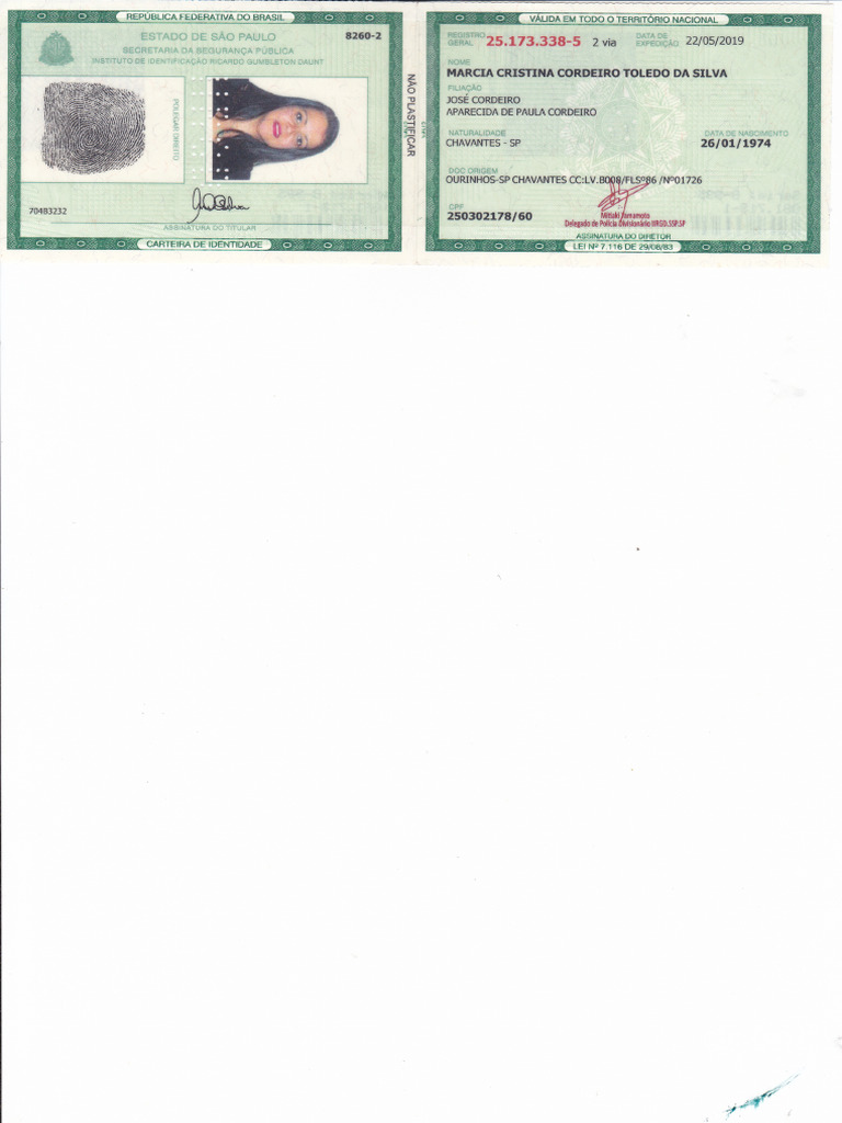 RG - Márcia USEI CHIP TIM E CLARO | PDF