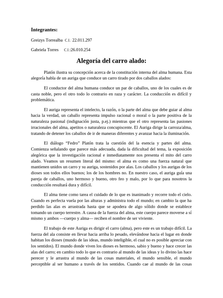 Alegoría Del Carro Alado | PDF