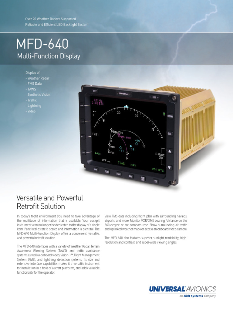 UA MFD-640 Brochure 2022 | PDF | Radar | Electronics