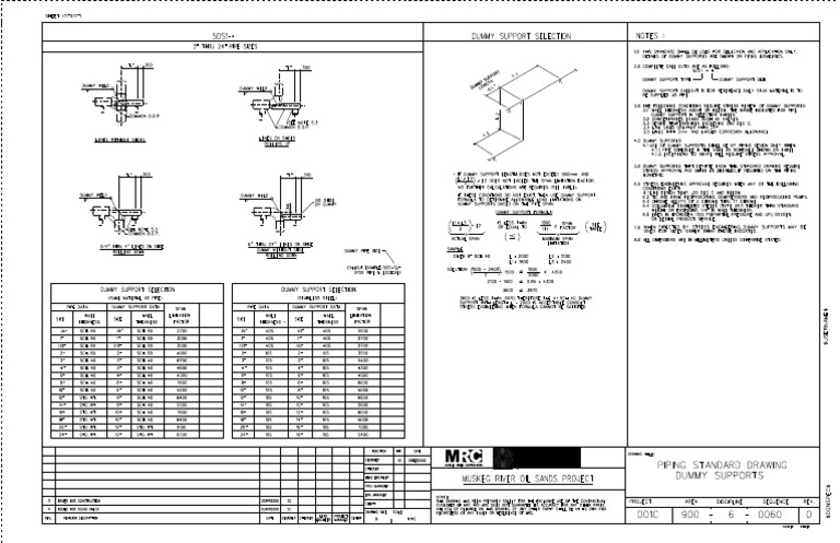 001C-900!06!0060 Rev. 0 - Dummy Leg Supports | PDF | Pipe (Fluid ...