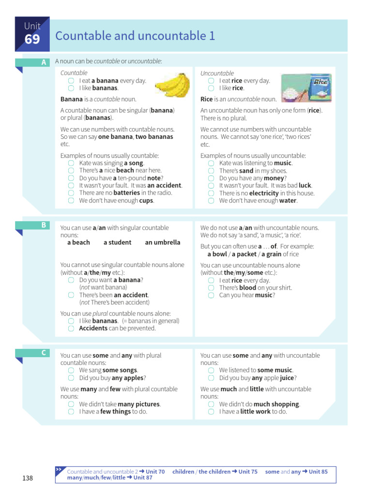 Countable Vs Uncountable Nouns | PDF | Plural | Noun