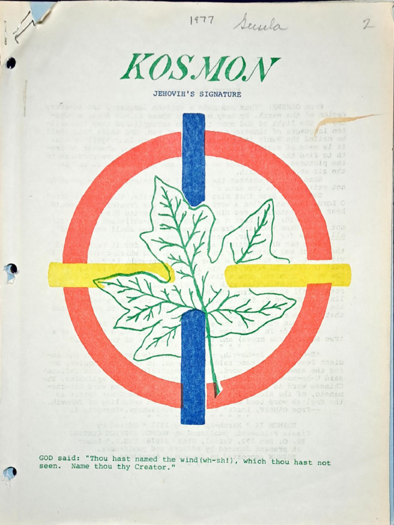 Kosmon Voice 2 March-April 1977 | PDF | Wisdom