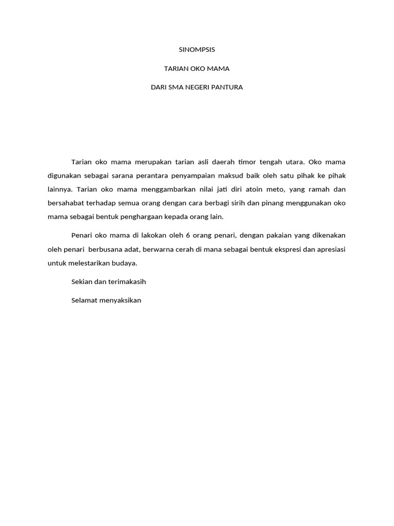 Tarian Oko Mama | PDF