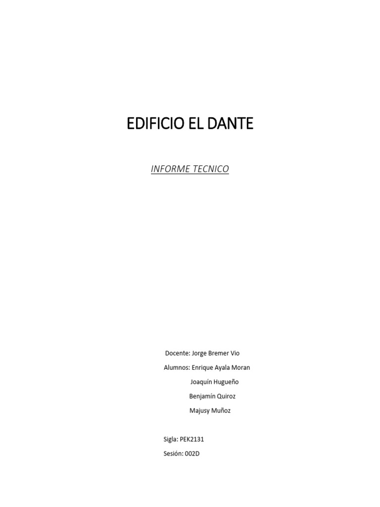 Edificio El Dante PDF | PDF | Pintar | Ascensor