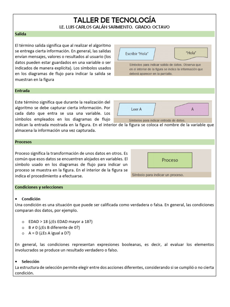 Taller de Algoritmo | PDF | Algoritmos | Matemáticas Aplicadas