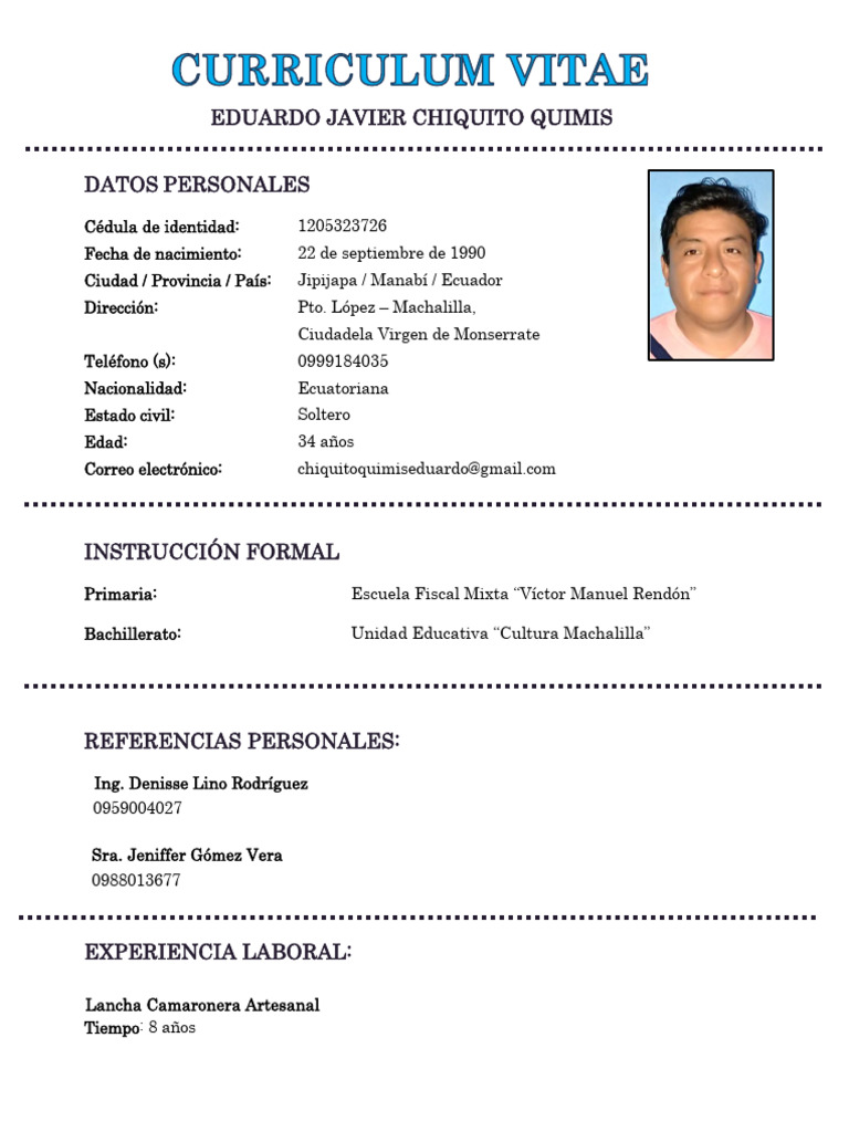 Curriculum Eduardo | PDF