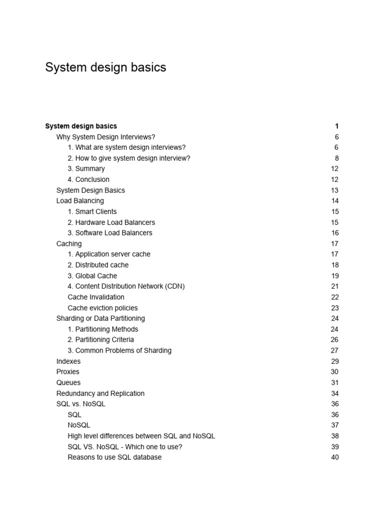 System Design Interview Prep Book | PDF | Cache (Computing) | Database Index