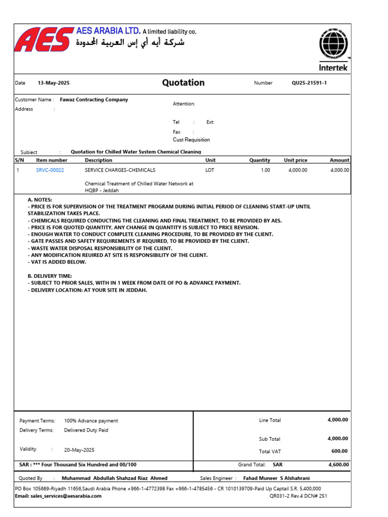 QU25-21591-1 - Fawaz Contracting Company | PDF