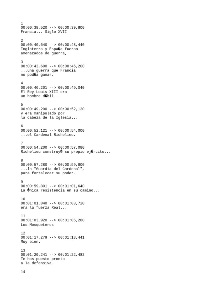 The - musketeer.2001.720p.bluray.x264.AAC (YTS - MX) .SRT | PDF | Los tres mosqueteros ...