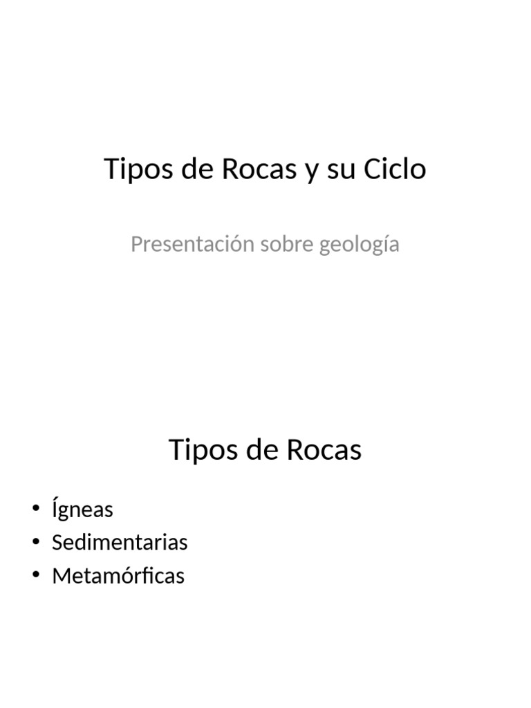 Tipos de Rocas y Su Ciclo | PDF