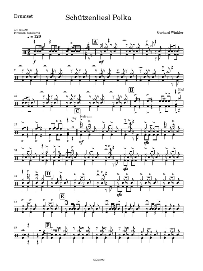 Schutzenliesl German Folk-Drumset | PDF