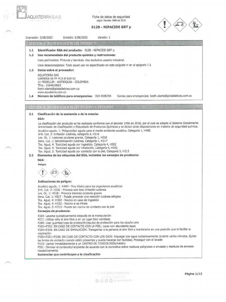 Fds Nipacide GRTP | PDF