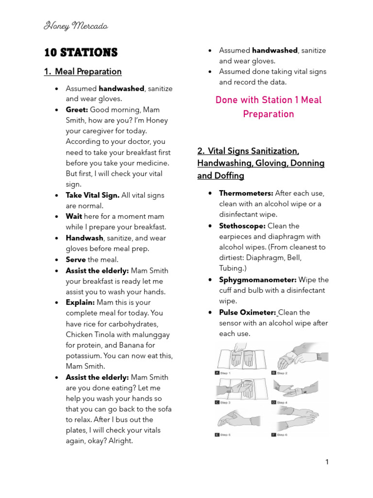 10 STATIONS Reviewer Caregiving Elderly | PDF | Labia | Cardiopulmonary ...