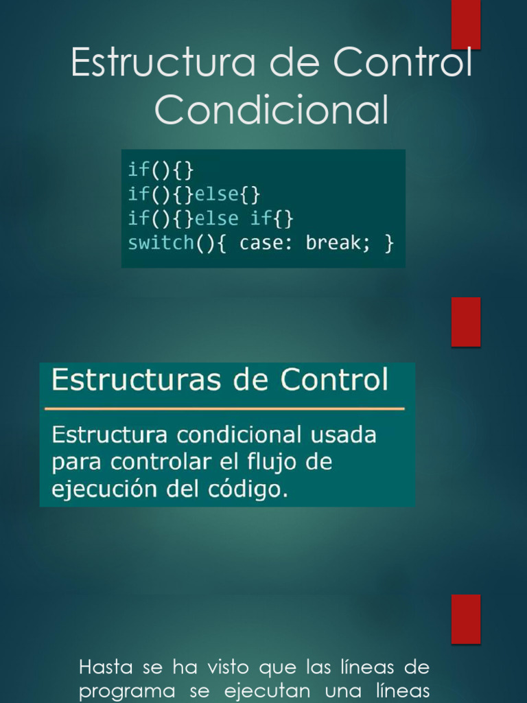 Estructura de Control Condicional en Programación | PDF