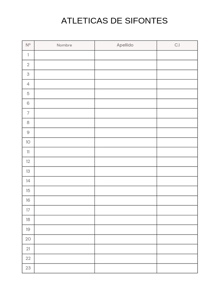 Documento A4 Formulario para Completar Planilla Minimalista Blanco ...