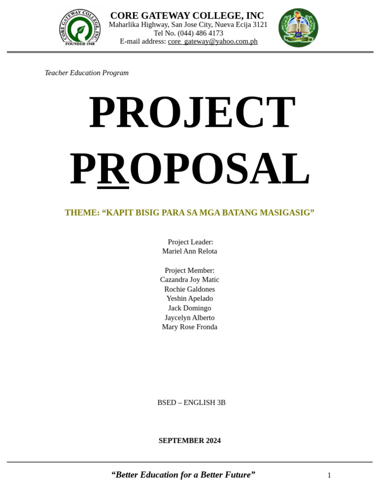 Project Proposal Final Draft | PDF | Reading Comprehension | Behavior Modification