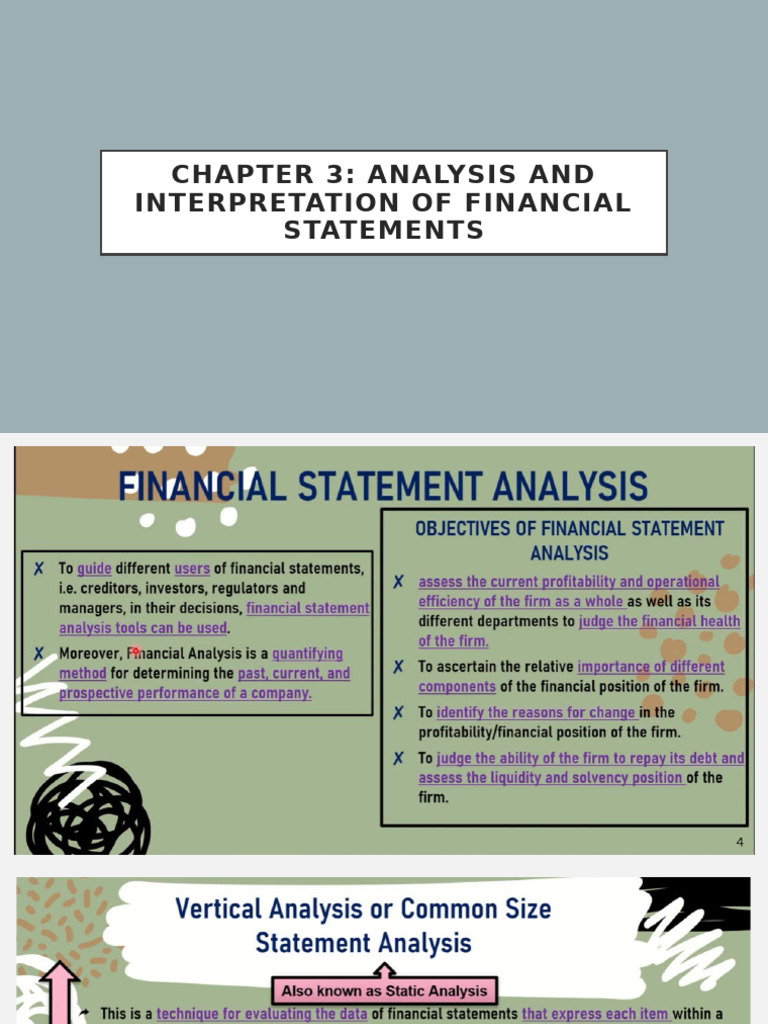 Chapter 3 Analysis and Interpretation of Financial Statements ...