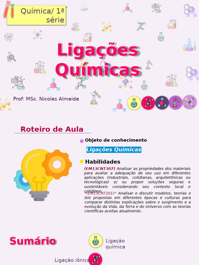 Aula 13 Ligação Iônica - 2024 | PDF | Ligação química | Ligação iônica