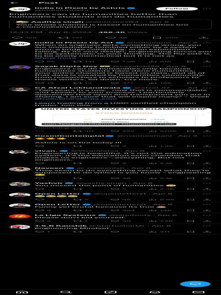 India in Pixels by Ashris On X Engineers Can Do Humanities Better Than Humanities Students Can ...