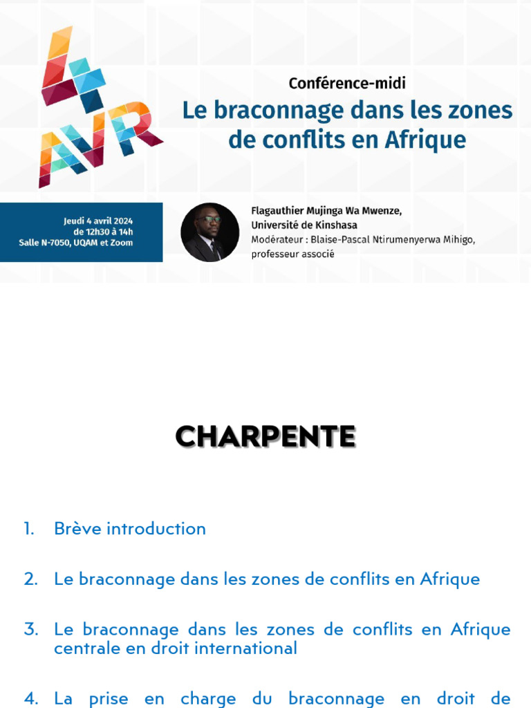 Braconnage et conflits en Afrique | PDF | CITES | Droit international ...