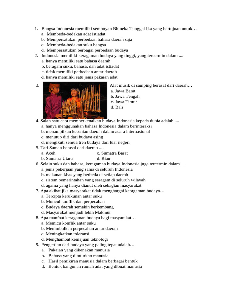 Keragaman Budaya dan Bela Negara Indonesia | PDF