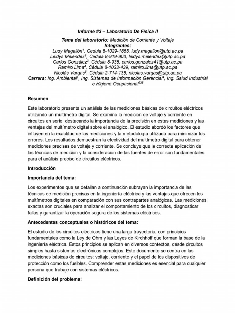 Informe 3 Fis 2 | PDF