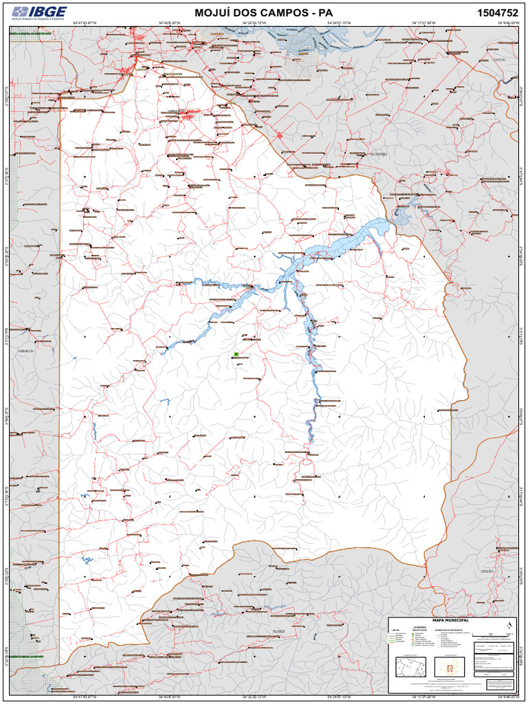 Mapa Municipal de Mojuí dos Campos | PDF | Brasil
