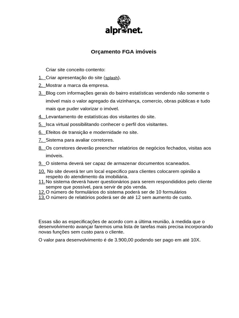 Fga Orçamento Novo | PDF
