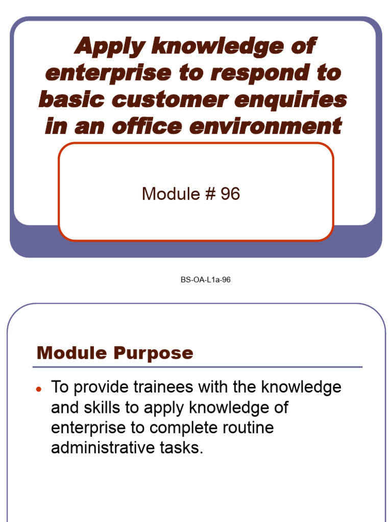 Slide Presentation BS OA L1 96 Autosaved | PDF | Human Resources | Business