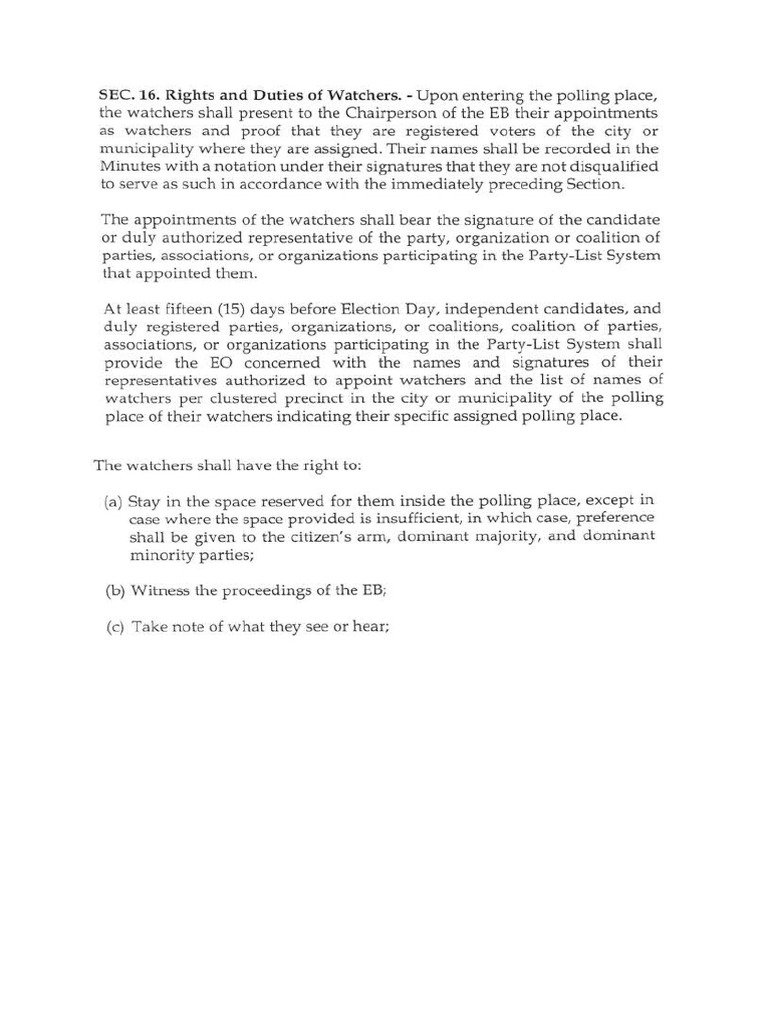 Comelec Resolution 11076 Guidelines Sa Election | PDF