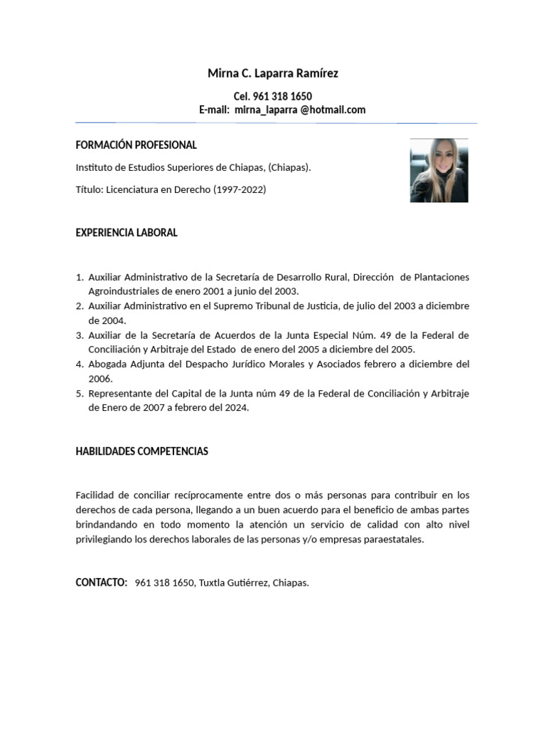 Curriculum Mirna | PDF