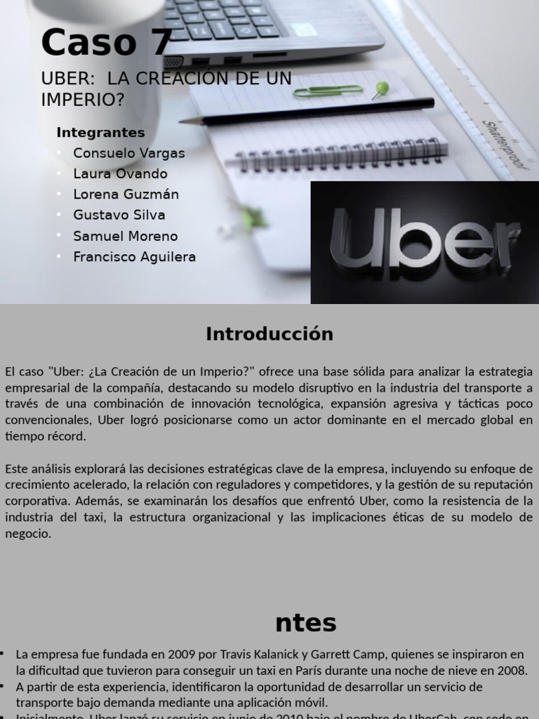 Caso 7 Uber La Creación de Un Imperio - FINAL | PDF | Transporte | Business
