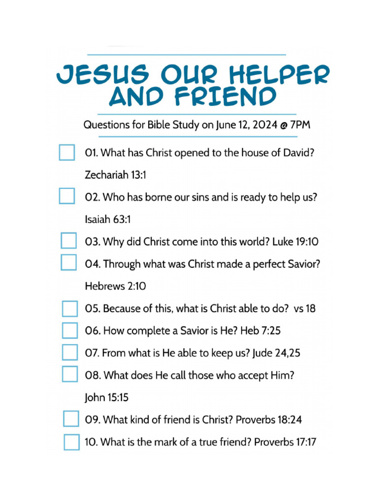 Christ Our Helper and Friend | PDF